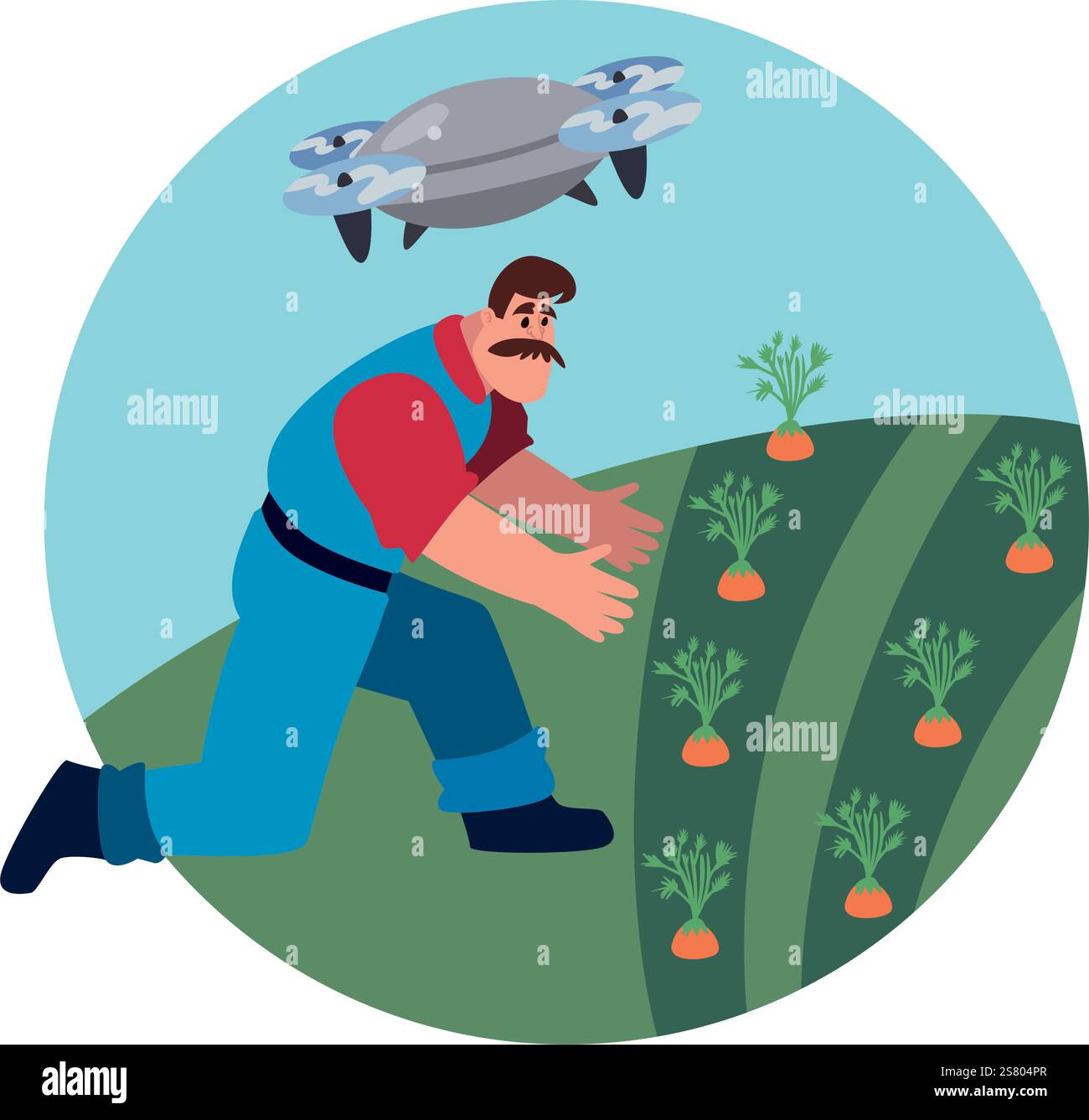 Female farmer in field in Cut Out Stock Images & Pictures - Alamy