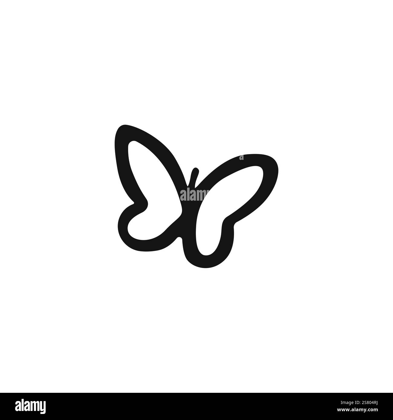 Simple butterfly vector icon. Butterfly freedom symbol. Stylish ...