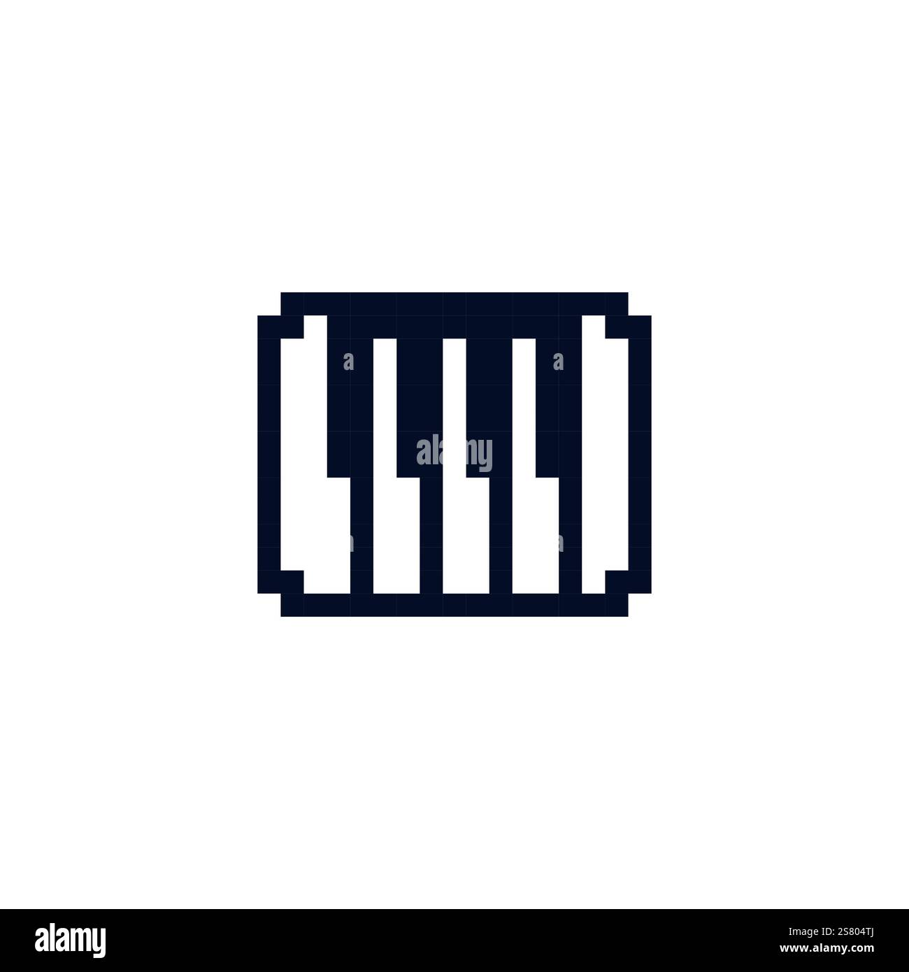 Pixel piano keys. Music icon vector. Piano in 8 bit style. Vector icon ...
