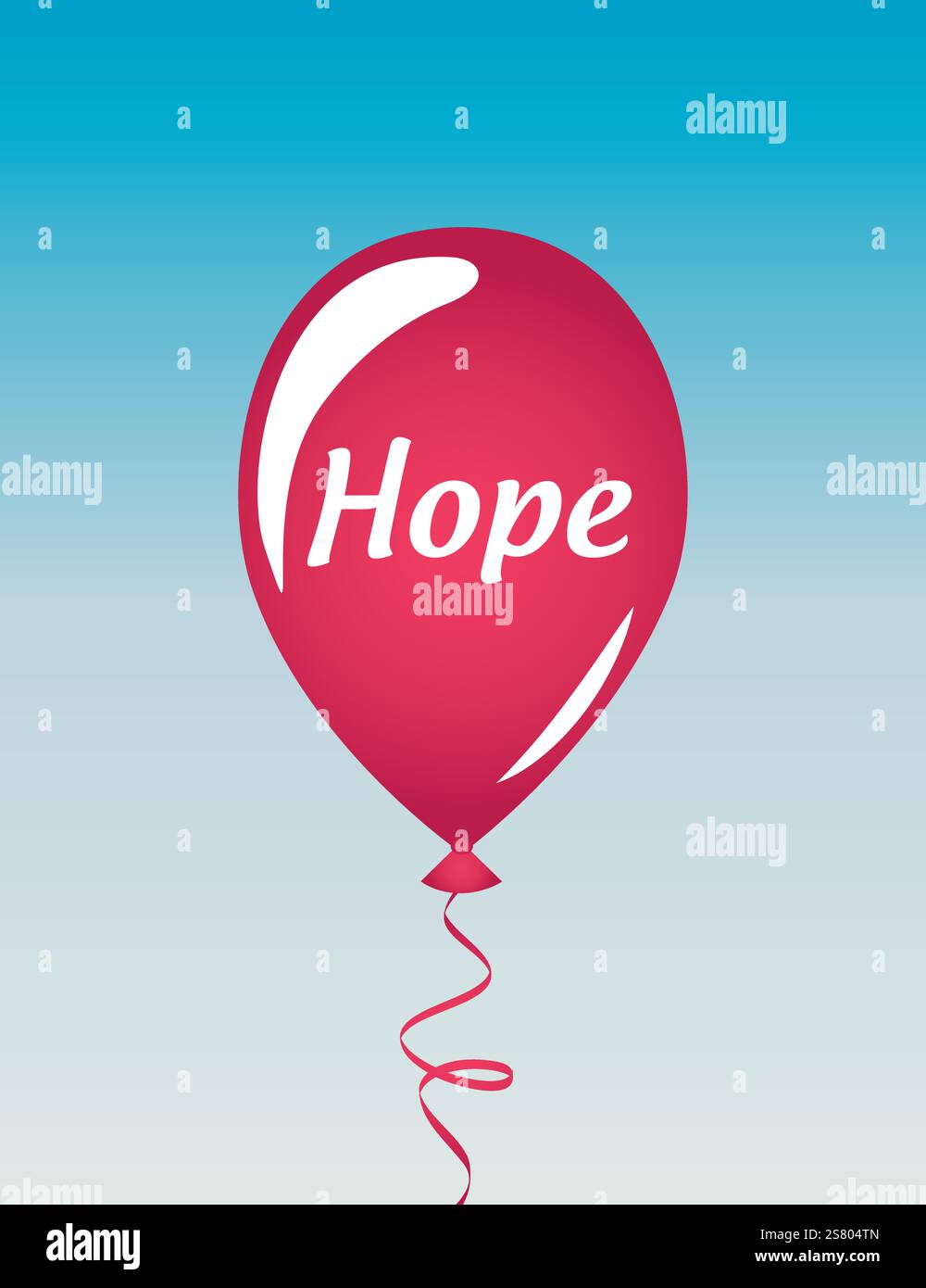 pink balloons with word hope isolated vector illustration Stock Vector ...