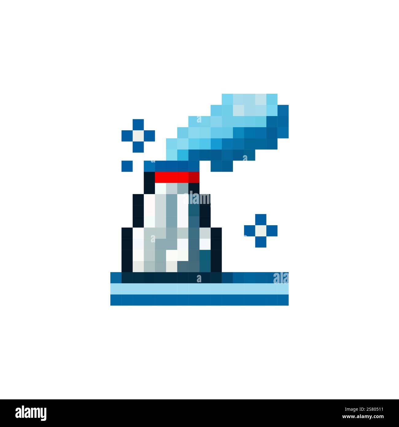 Vector icon of pipes with steam. Alternative energy source in 8 bit ...