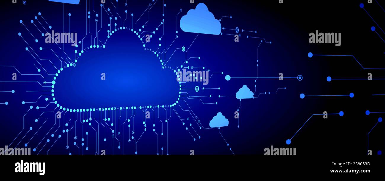 Abstract Computer technology background. network visual connection ...