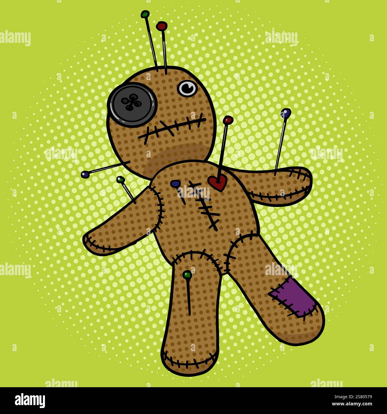 Voodoo Doll pop art style vector illustration Stock Vector Image & Art ...