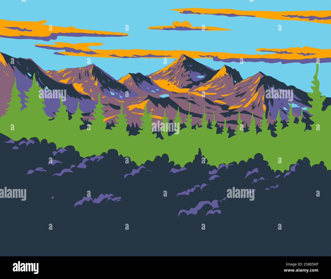 The north cascades Stock Vector Images - Alamy