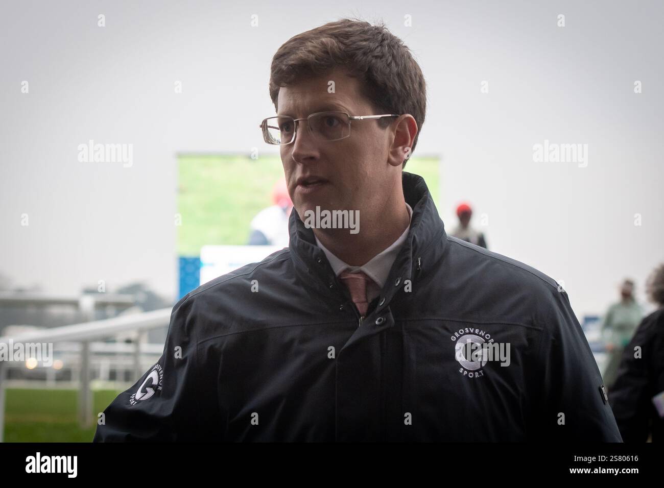 Ascot, Berkshire, UK. 18th January, 2025. Trainer Harry Fry at the ...