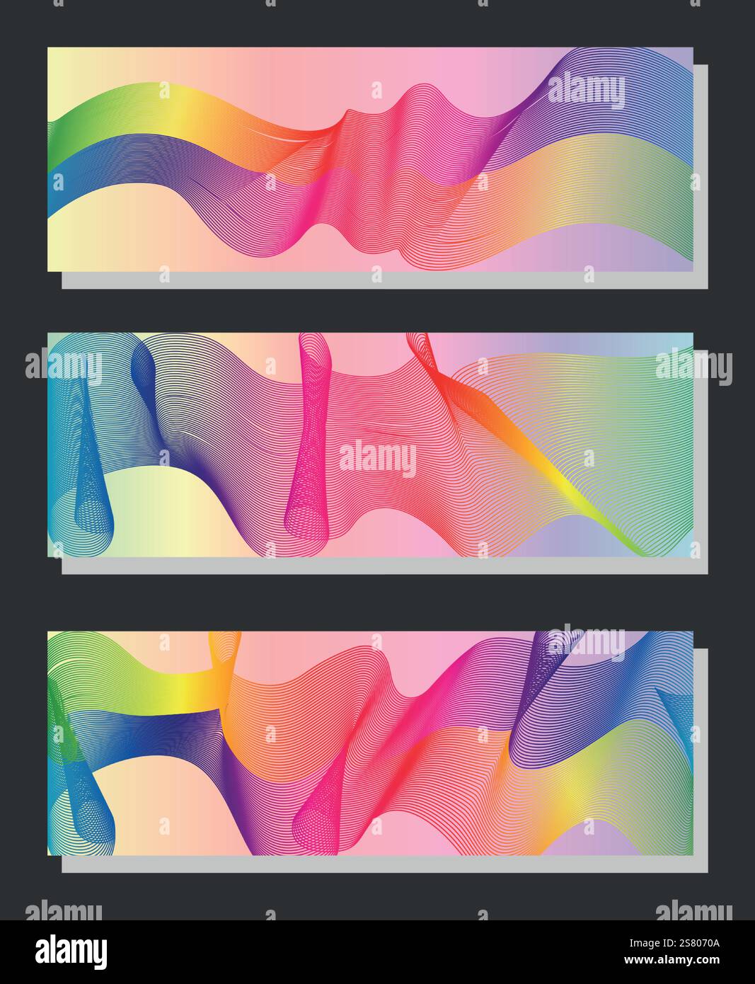 Modern moving horizontal banner Stock Vector Images - Alamy