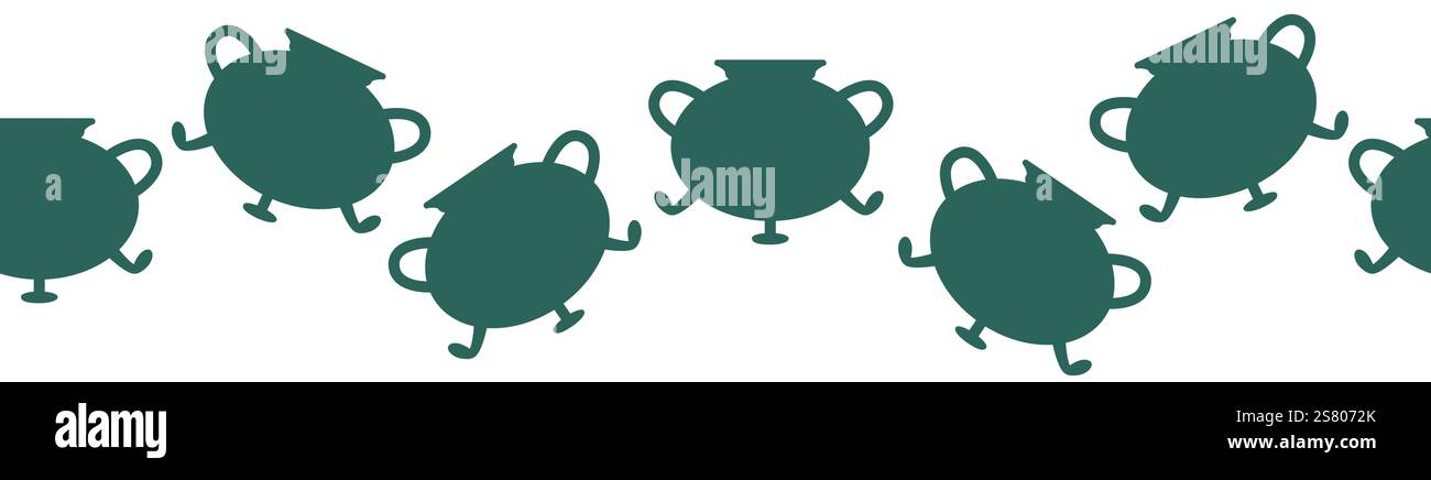 Horizontal border, set Magic and heavens seamless pattern, with magical ...