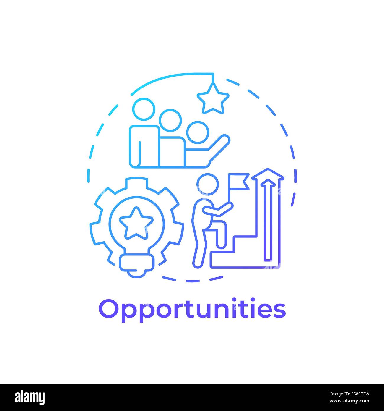 Opportunities blue gradient concept icon Stock Vector Image & Art - Alamy