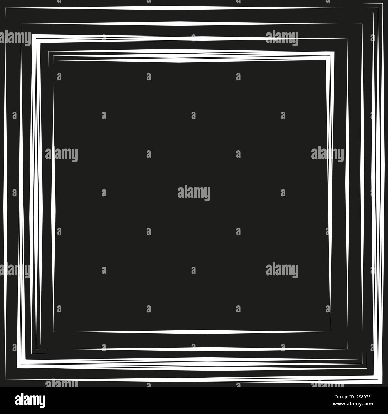 Black square frame. Geometric border design. Simple rectangular shape. Vector illustration Stock ...