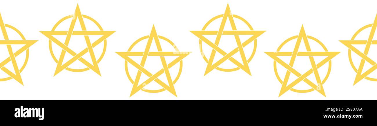 Horizontal border, set Magic and heavens seamless pattern, with magical ...