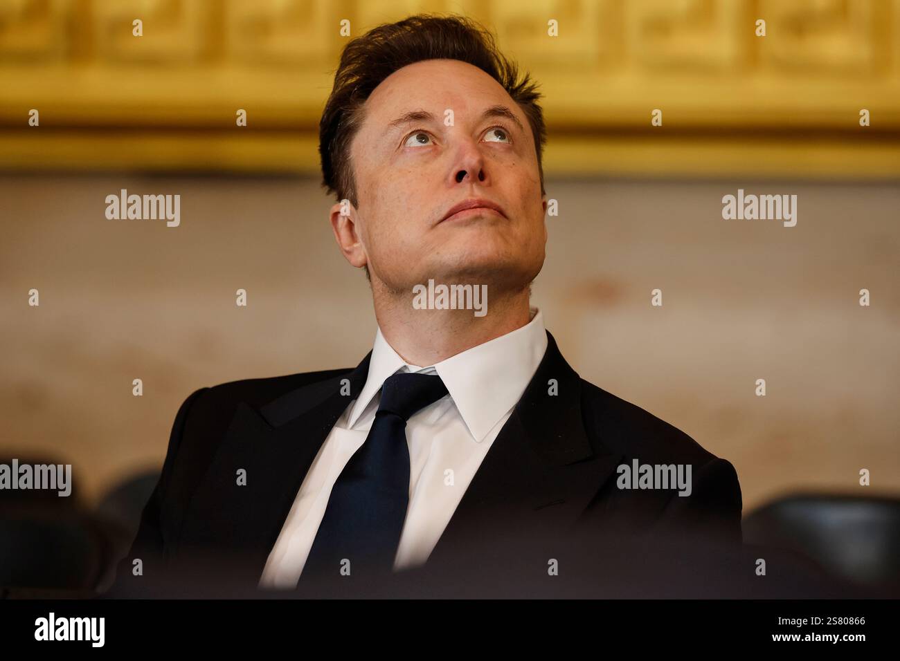 Elon Musk arrives before the 60th Presidential Inauguration in the ...