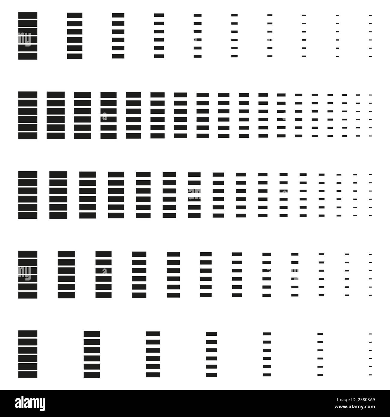 Bar line pattern. Dotted striped vector. Gradual black white. Simple ...