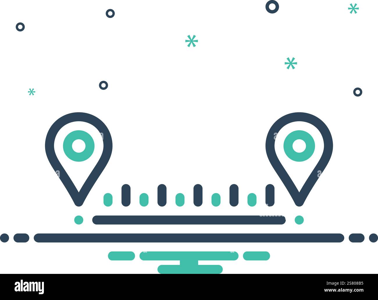 Icon distance length Cut Out Stock Images & Pictures - Alamy