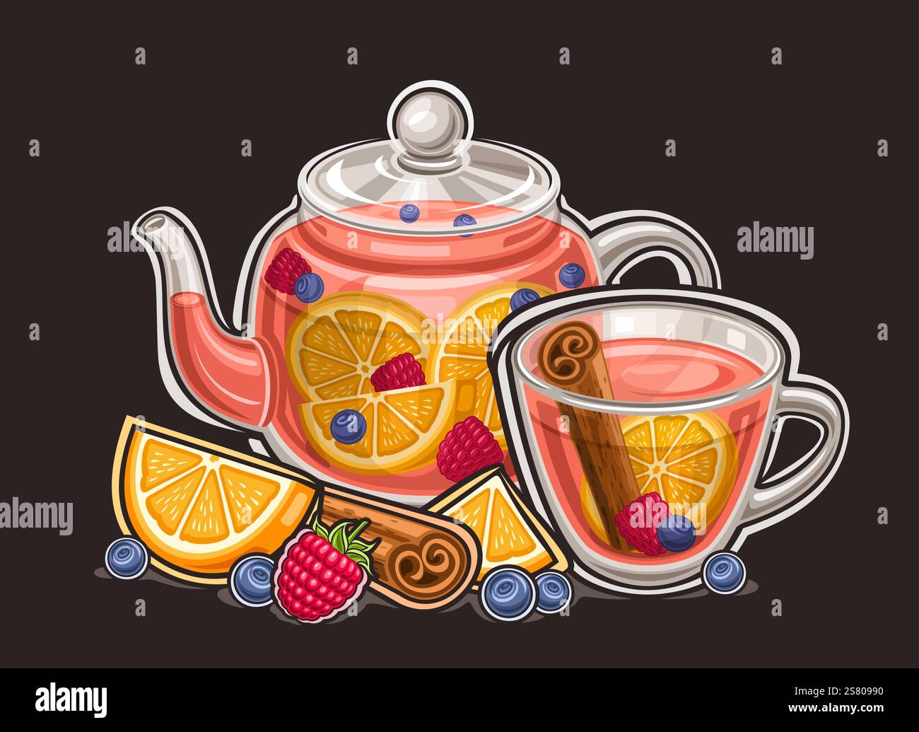 Hibiscus tea fresh tea Stock Vector Images - Alamy