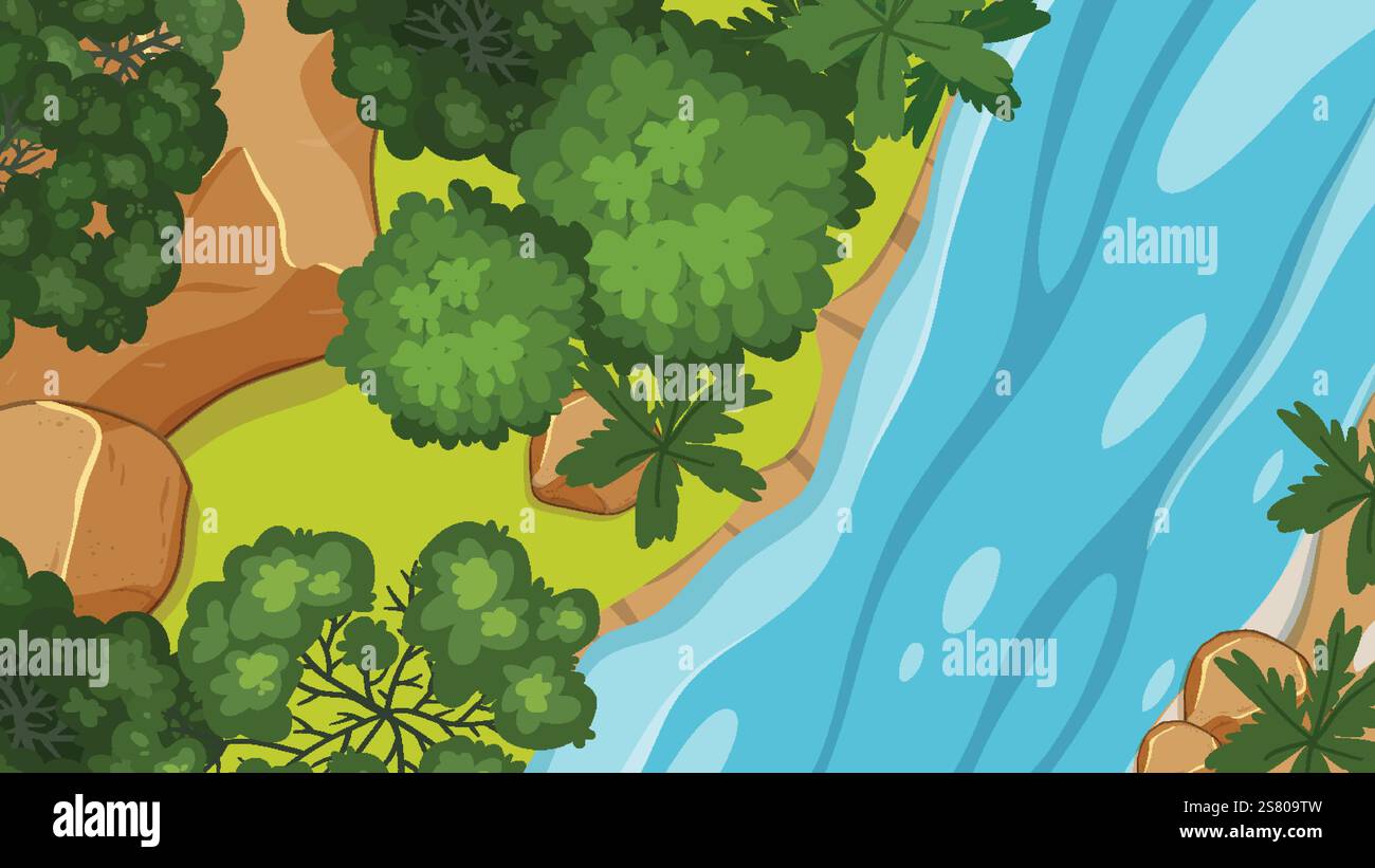 Aerial photography scenery blue Stock Vector Images - Alamy