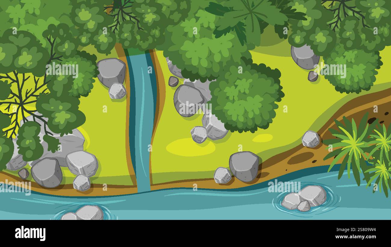 Forest ecosystem aerial Stock Vector Images - Alamy