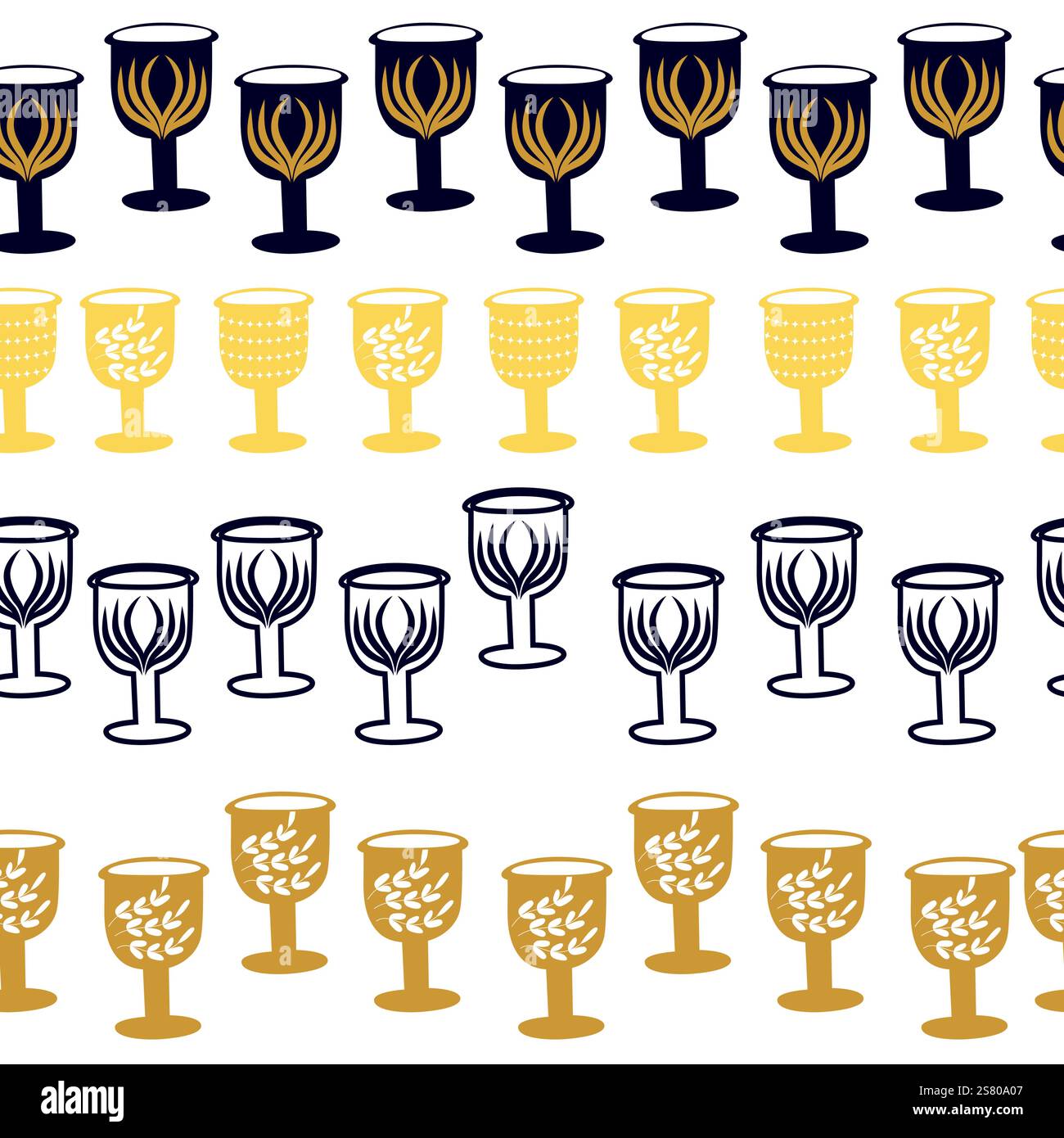 Horizontal border, set Magic and heavens seamless pattern, with magical ...