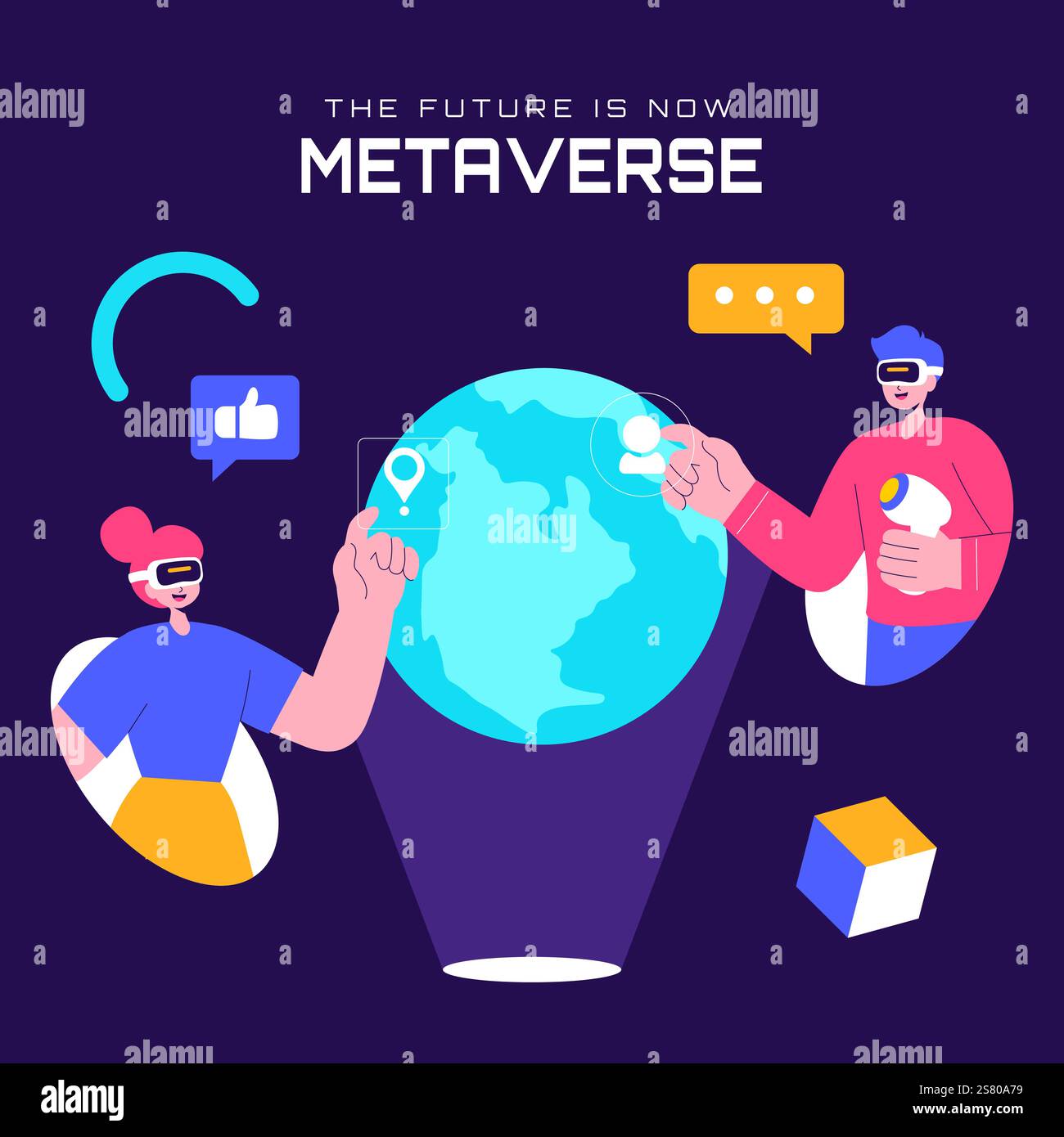 Hand-Drawn Metaverse and VR Templates for Social Media Backgrounds ...