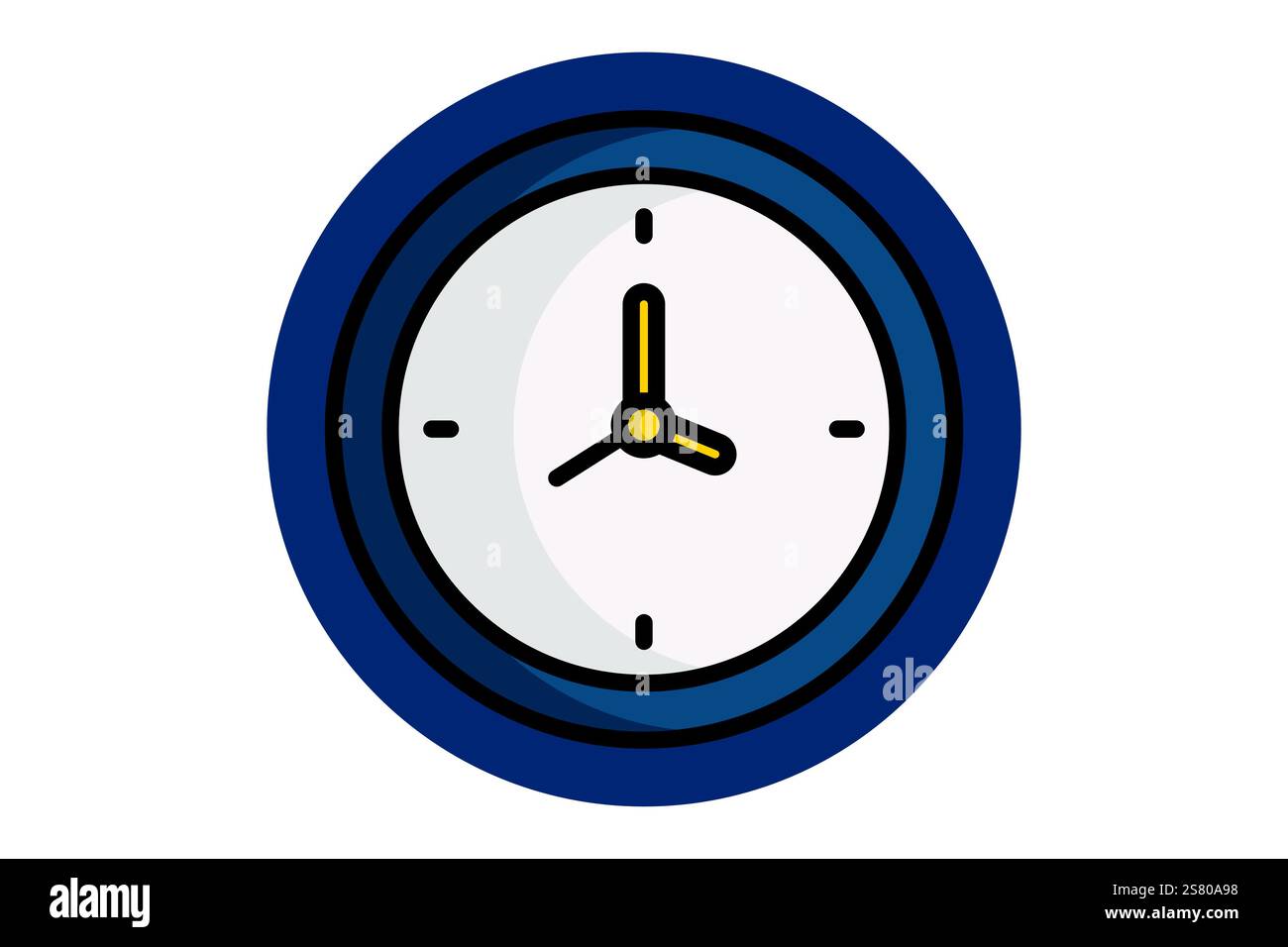 Clock icon. colored outline icon style. icon related to time and date ...
