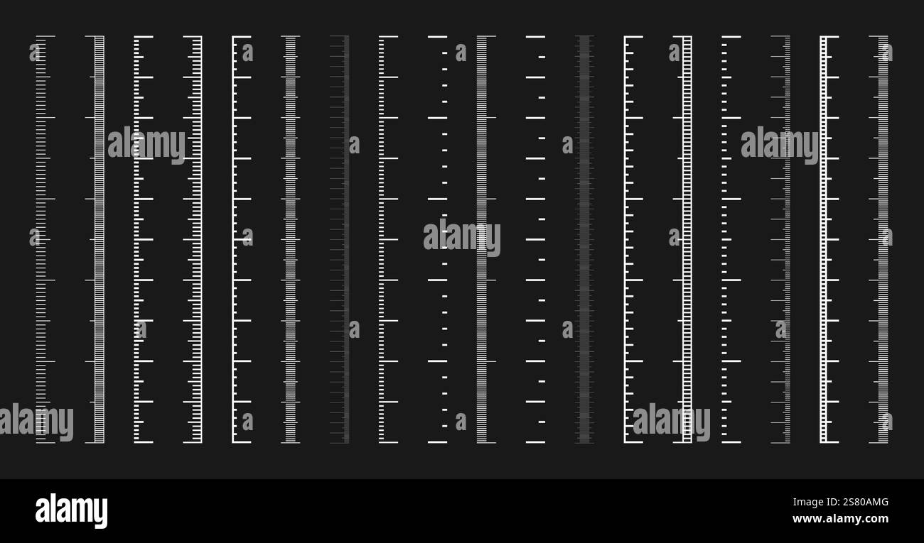 Vertical measurement scales with divisions. Realistic scale for ...