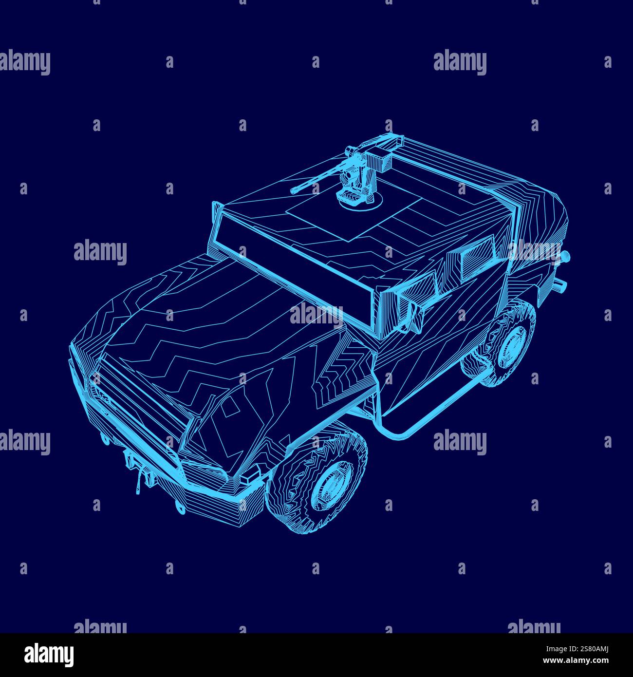 Military car line drawing hi-res stock photography and images - Alamy