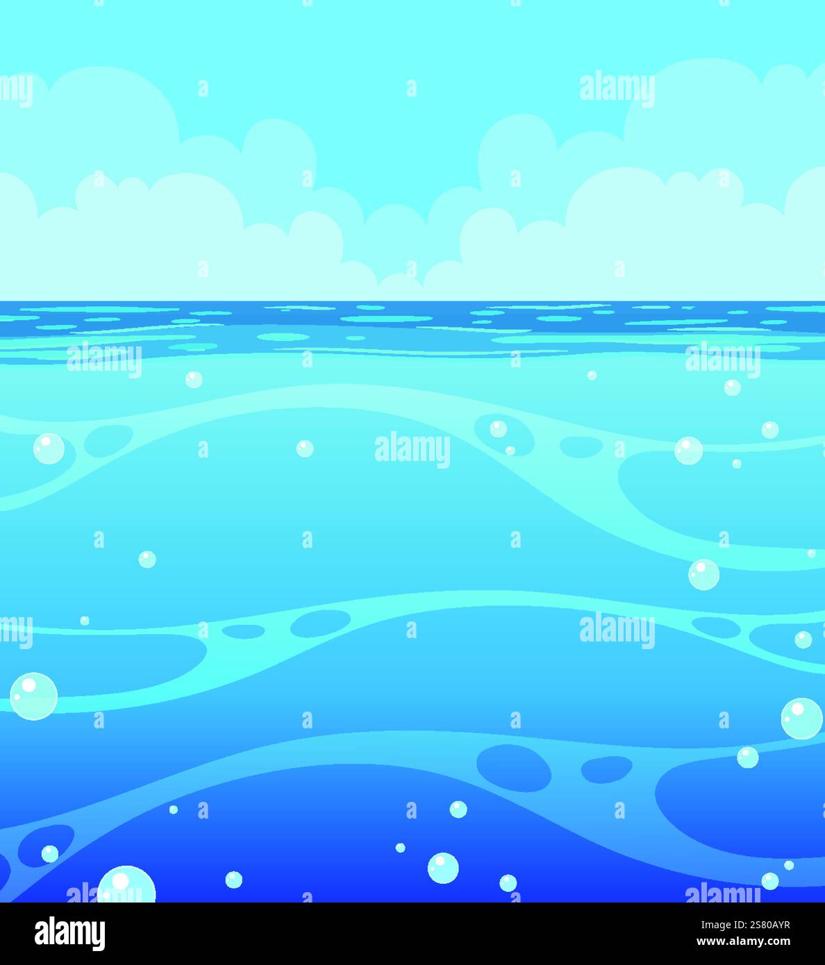 Open sky coastal view Stock Vector Images - Alamy