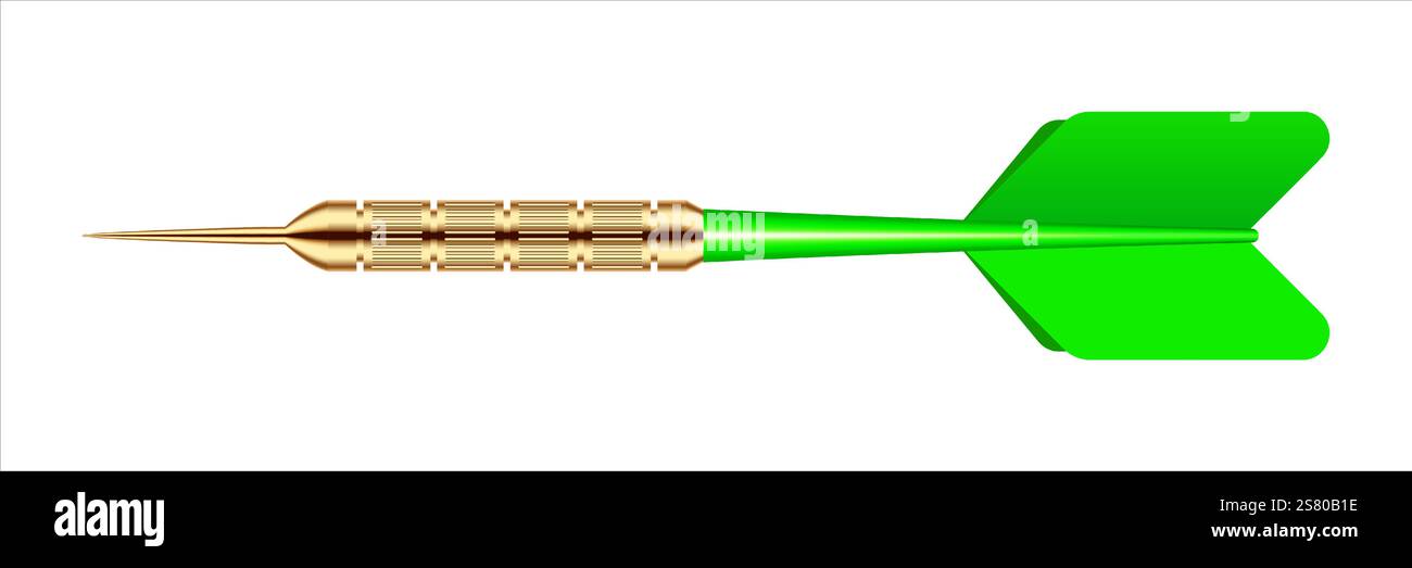 Dart arrow with metal tip and shadow. Dart throwing sport game ...