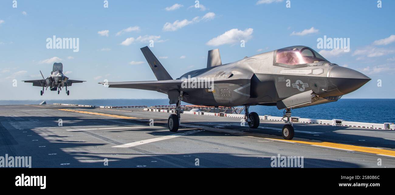 250118-N-TW227-1147 PHILIPPINE SEA (Jan. 18, 2025) Two F-35B L II ...