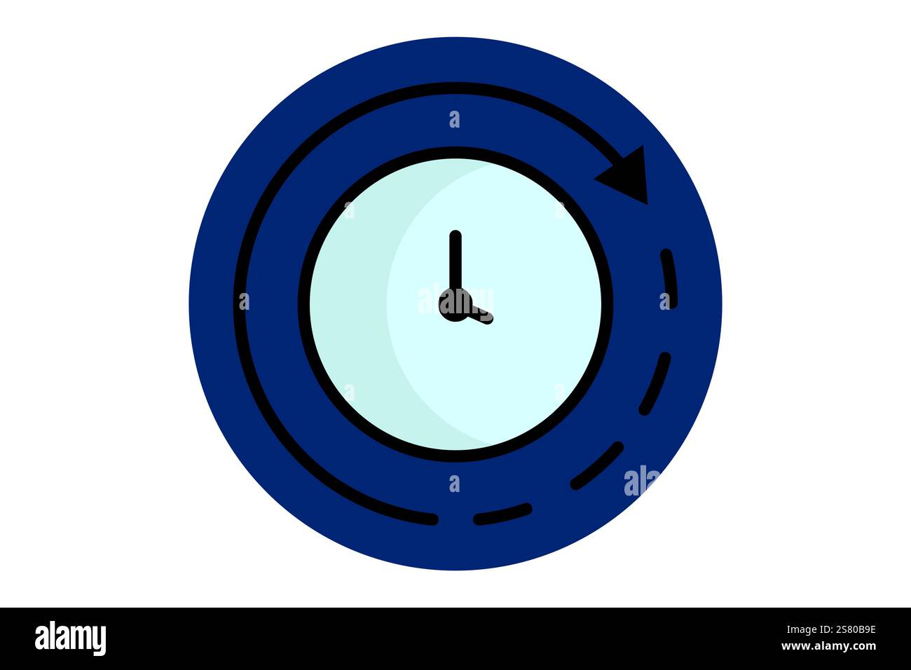 Time icon. colored outline icon style. icon related to time and date ...