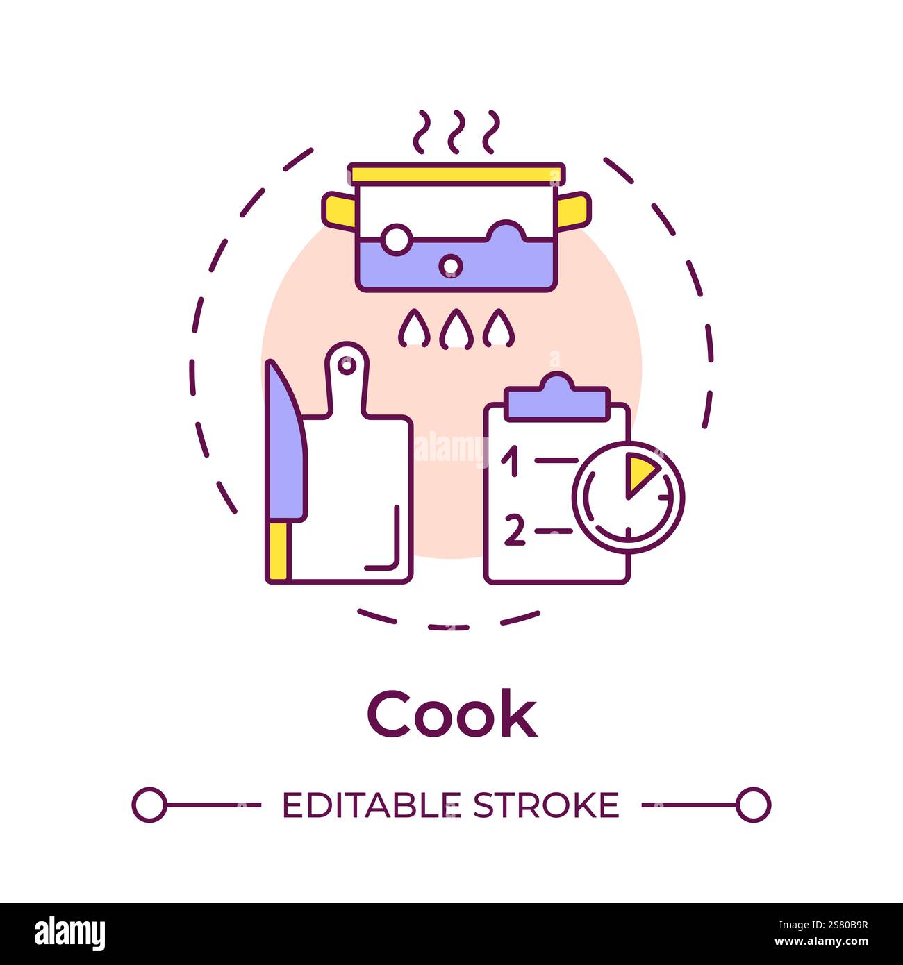 Cook multi color concept icon Stock Vector Image & Art - Alamy