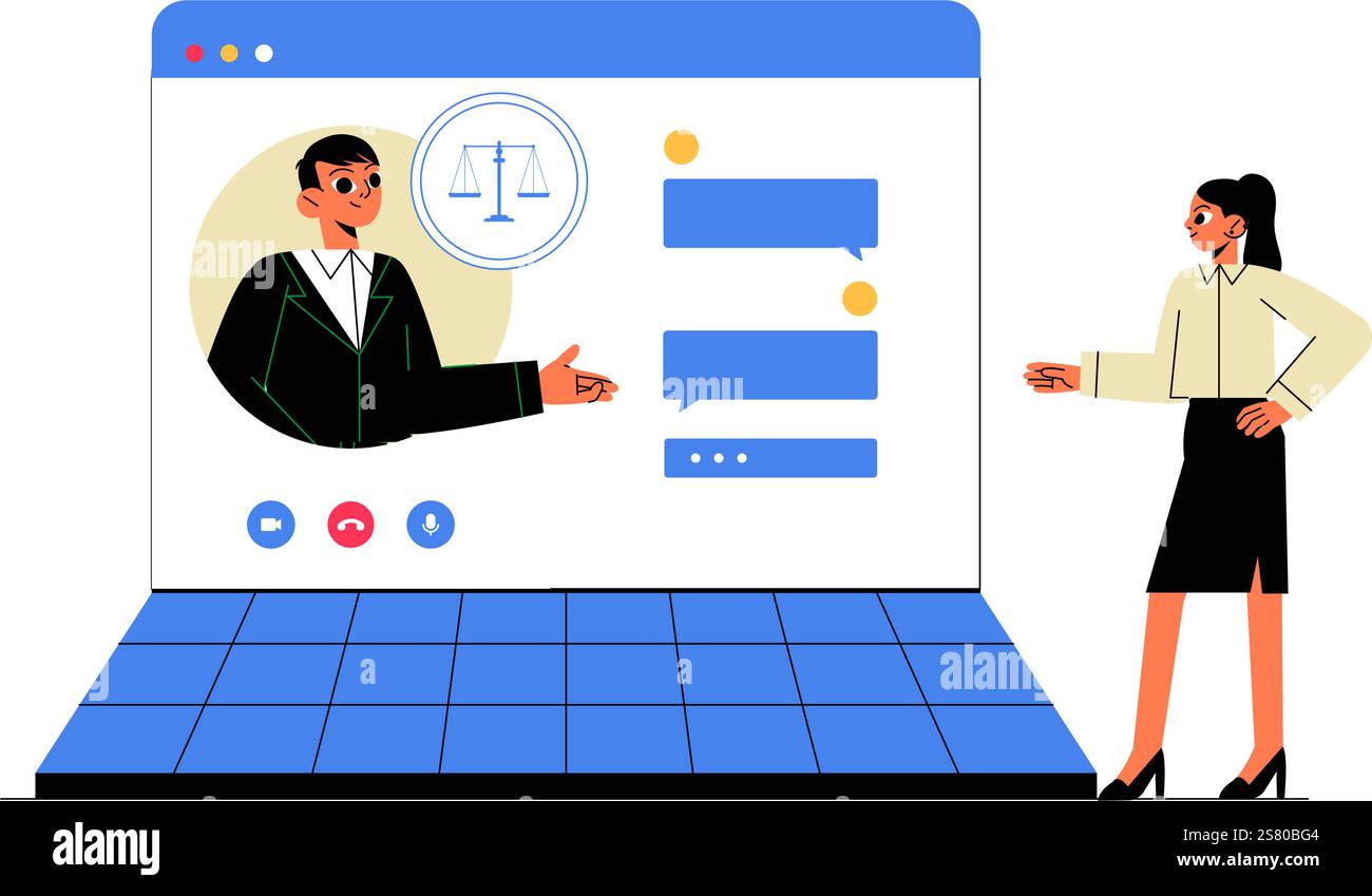 Lawyer client interaction Stock Vector Images - Alamy