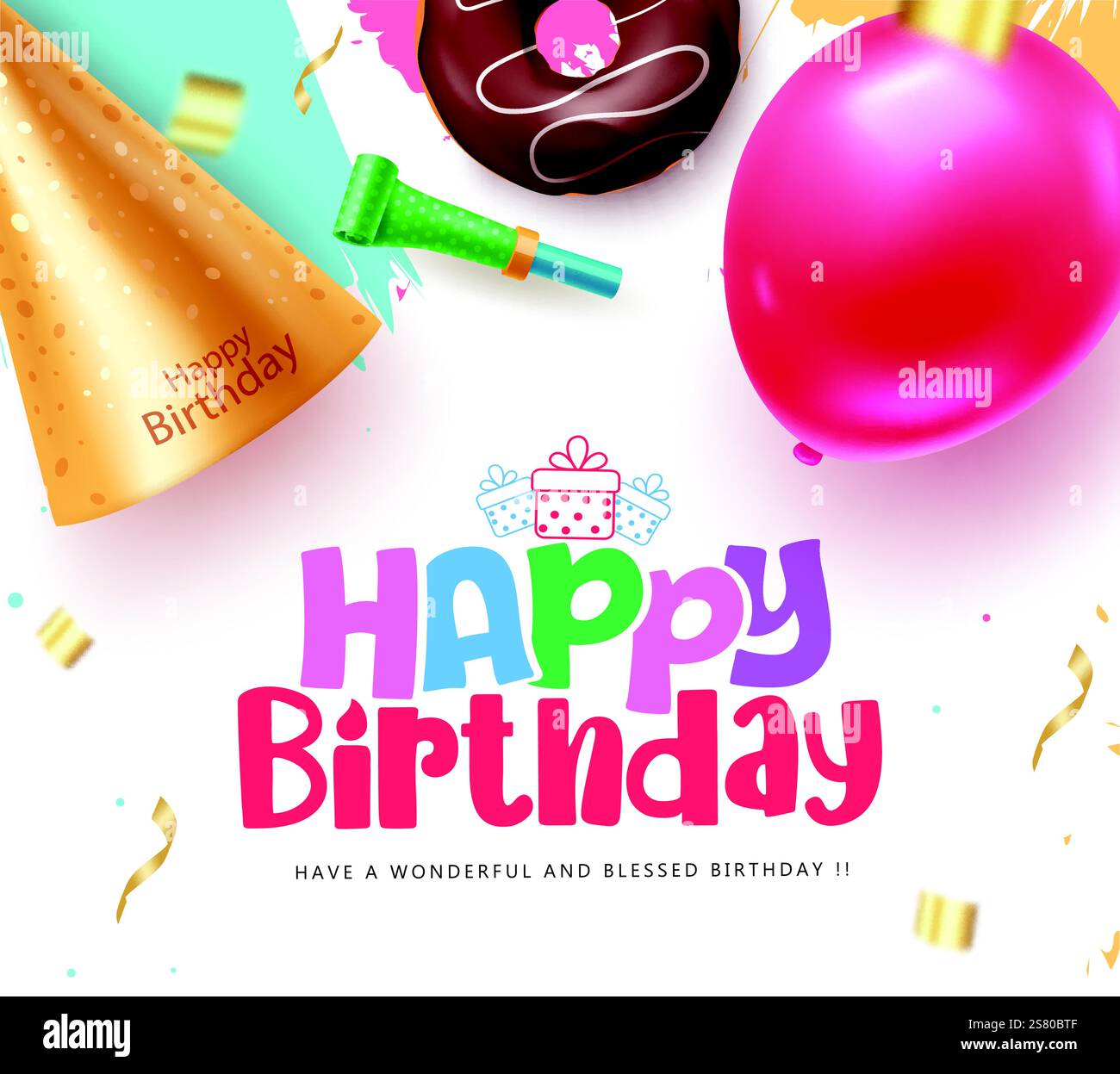 Festive balloon in empty Stock Vector Images - Alamy