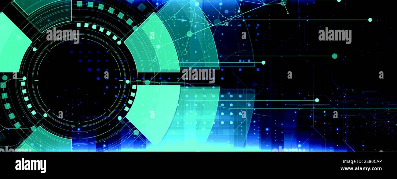 Abstract Computer technology background. network visual connection ...