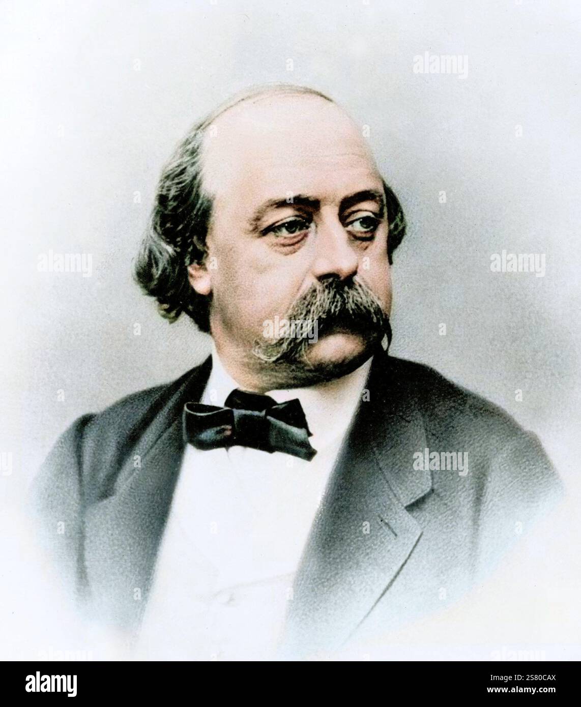 Gustave Flaubert (1821-1880) French writer circa 1875 - later coloring ...