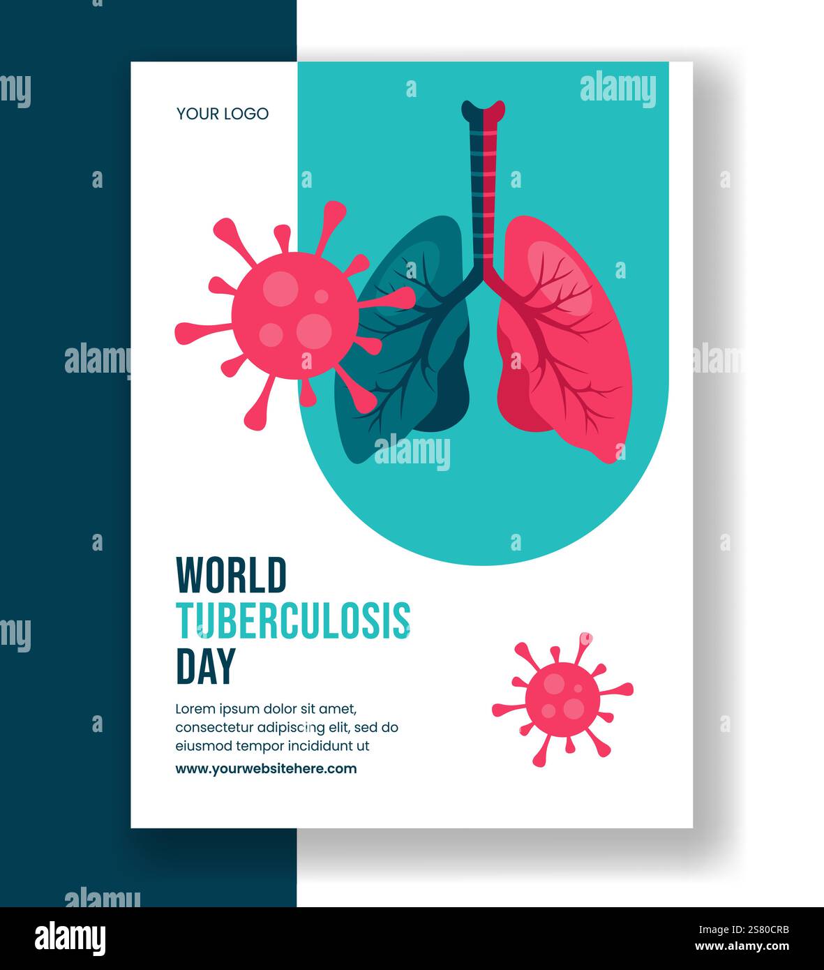 Flat Style Cartoon Illustration for World Tuberculosis Day Social Media ...