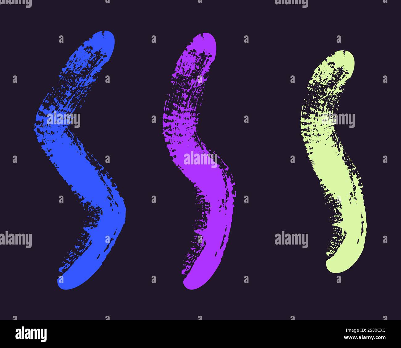 Brush strokes with a dry, textured finish. Irregular, hand-drawn lines ...