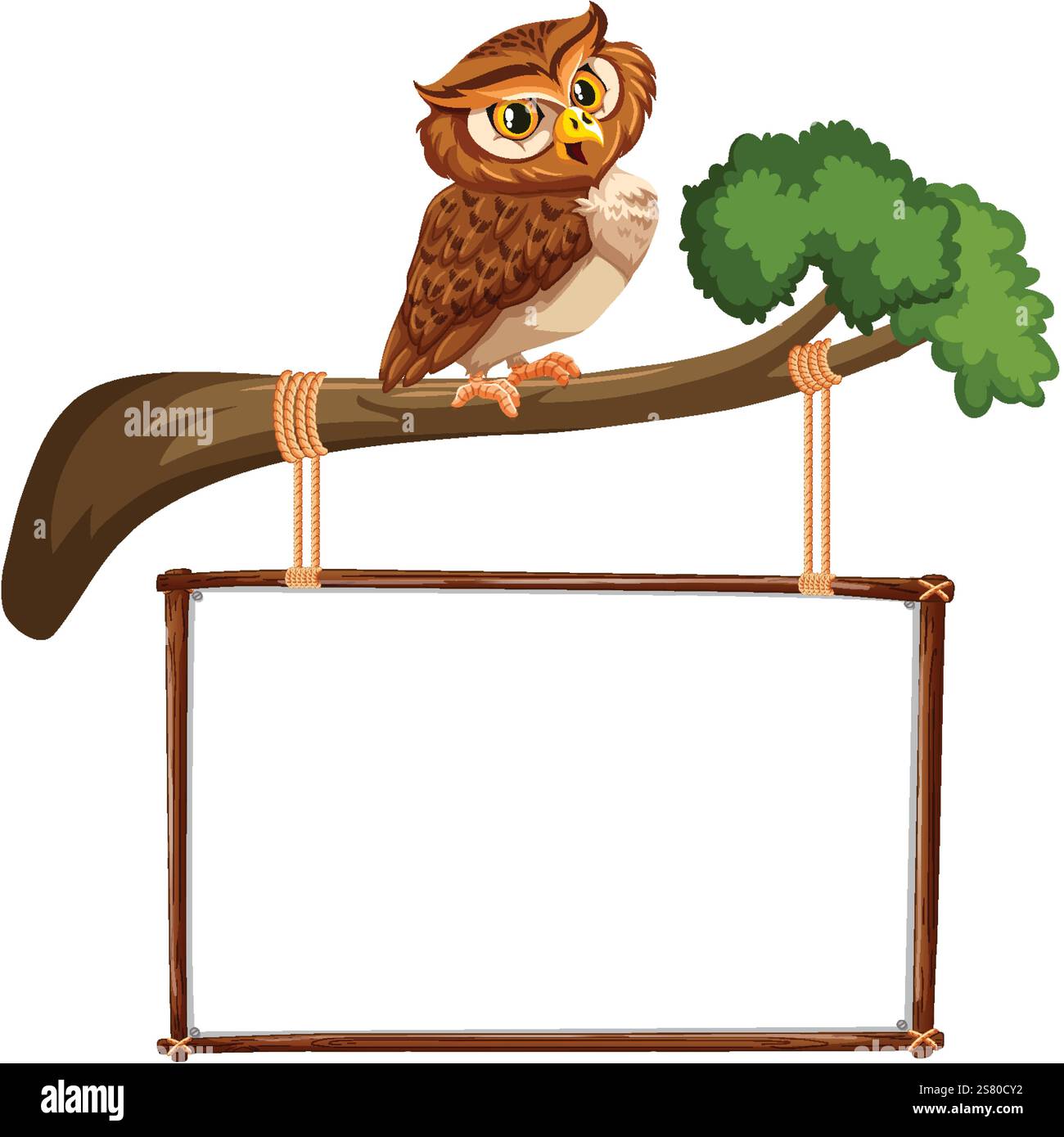 Perched owl vector Stock Vector Images - Alamy