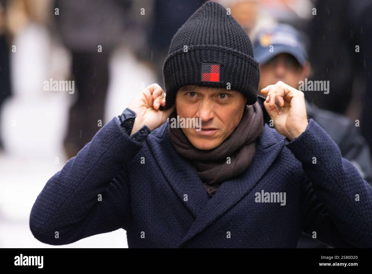 Milan, Italy. 20th Jan, 2025. Emanuele Farneti leaves the Giorgio ...