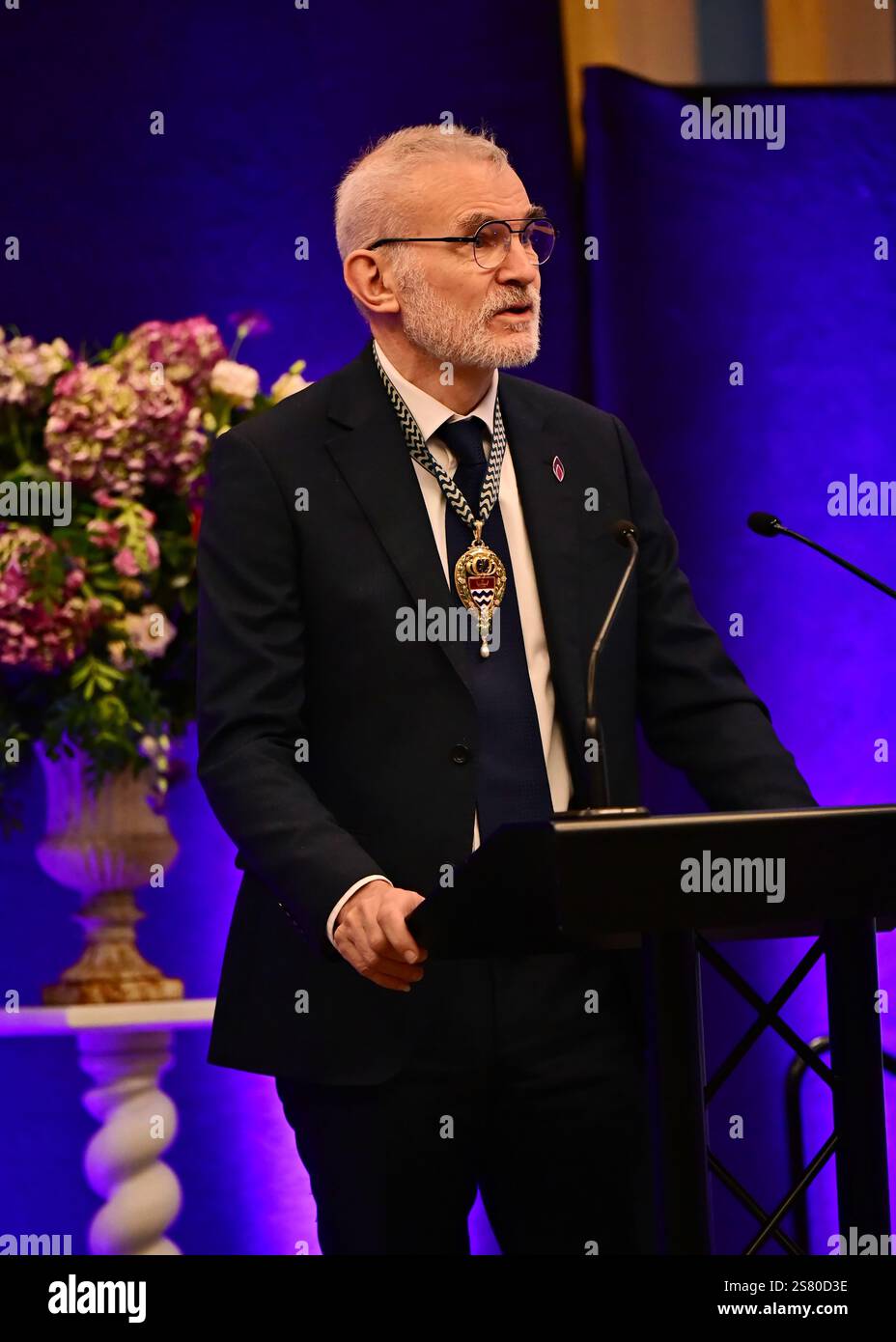 LONDON, ENGLAND: 20th January 2025: Speaker Andrew Boff is the chair of ...