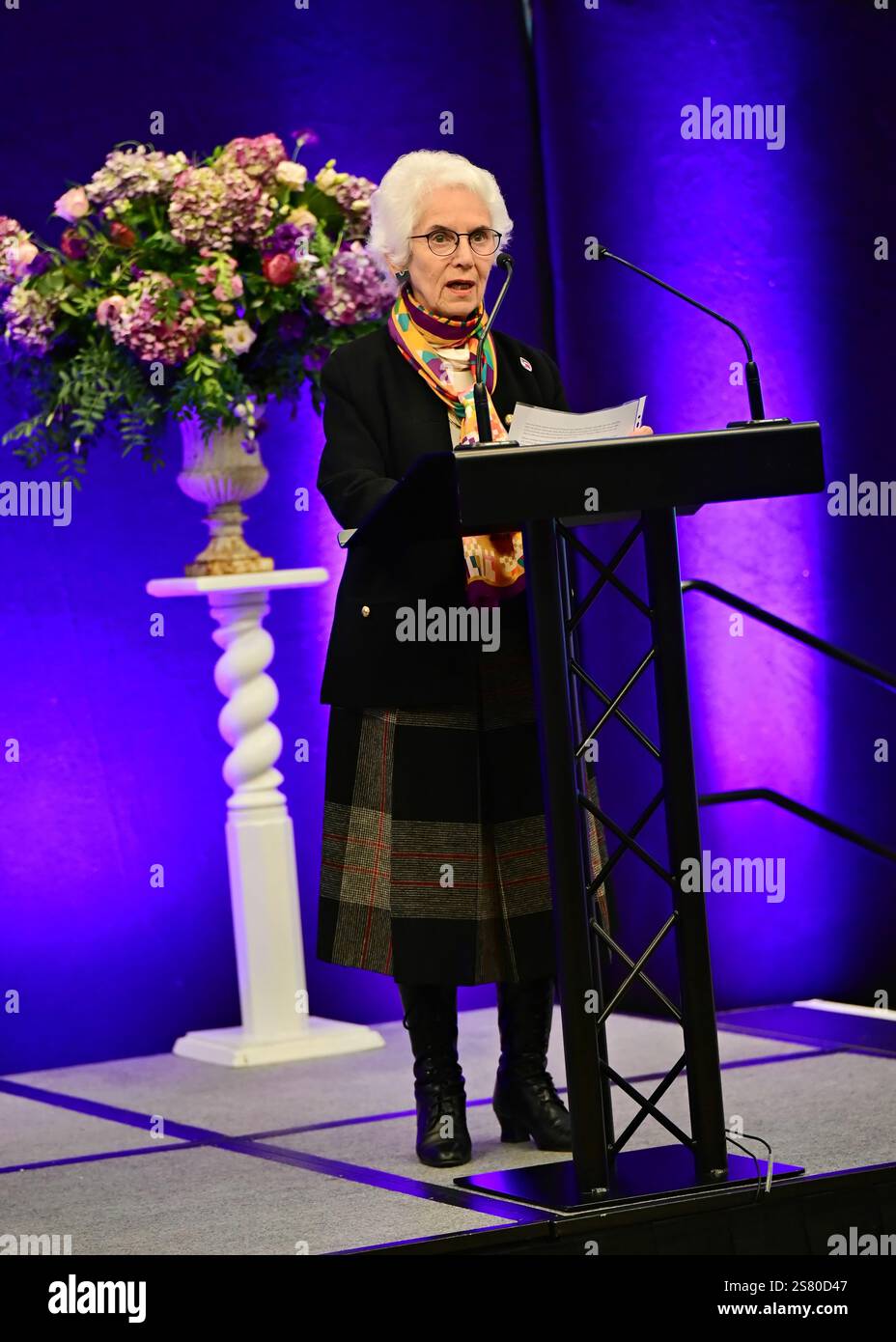 LONDON, ENGLAND: 20th January 2025: Speaker Eva Clarke BEM at the ...