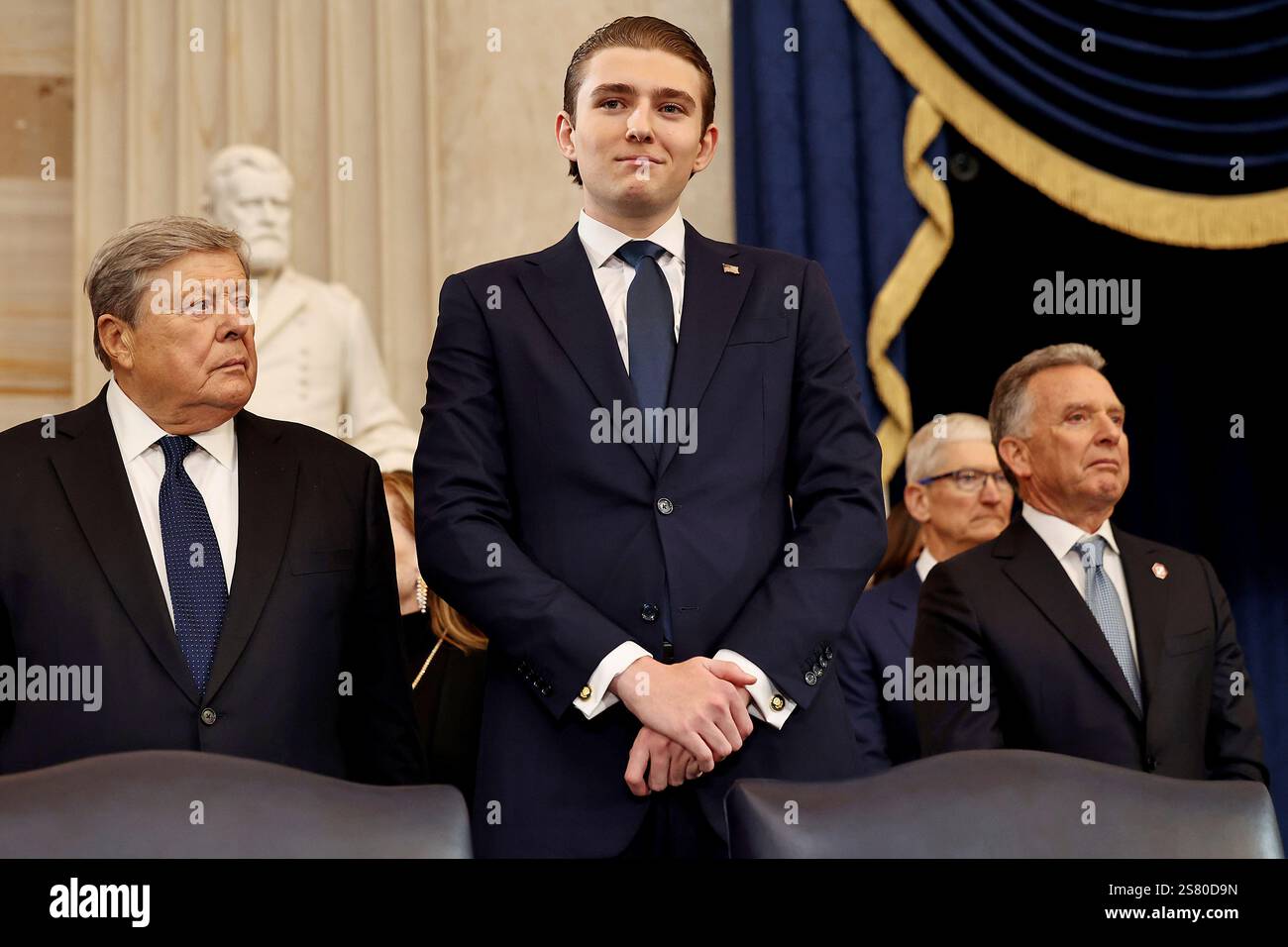 Barron Trump arrives before the 60th Presidential Inauguration in the ...