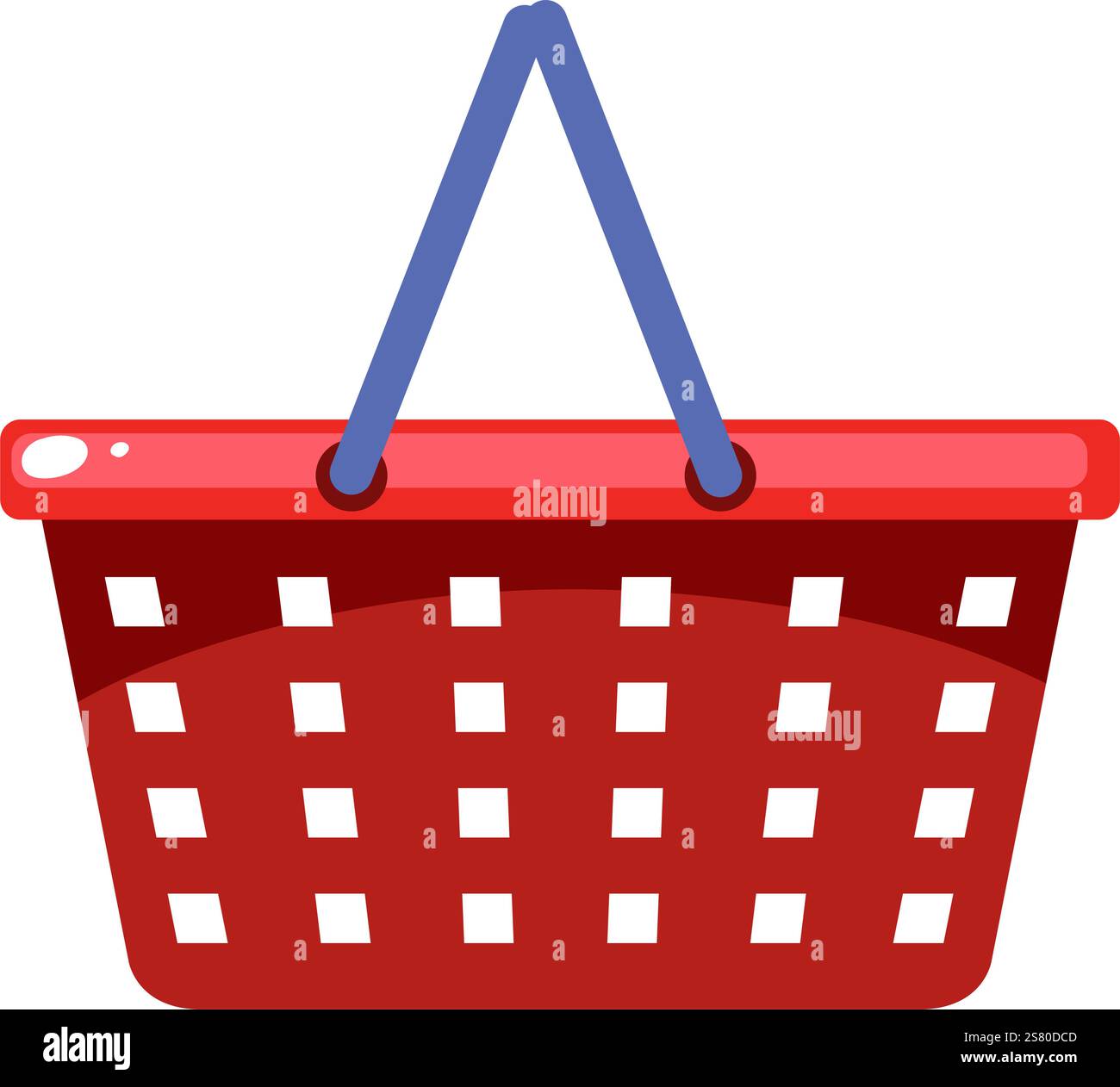 A red basket with blue handles, iconic design Stock Vector Image & Art ...