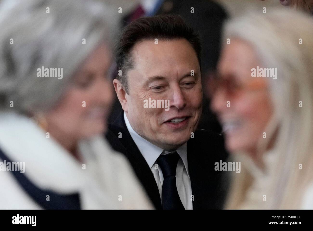 Elon Musk arrives before the 60th Presidential Inauguration in the ...