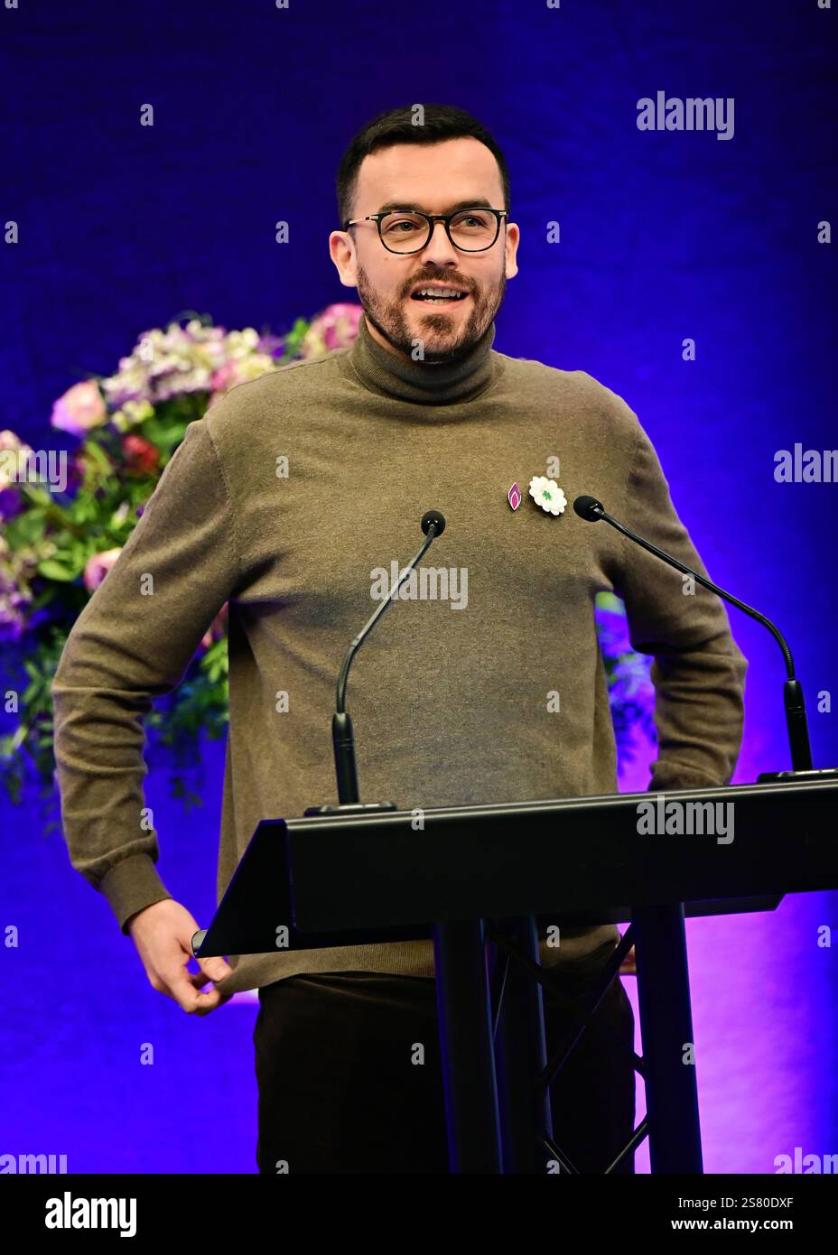 LONDON, UK. 20th Jan, 2025. Speaker Smajo Beso OBE is a survivor of the ...