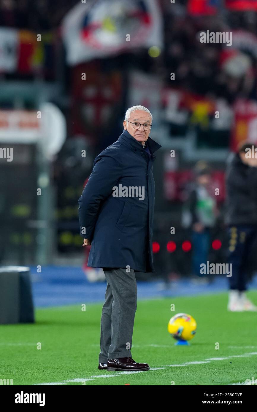 Rome, Italy. 17th Jan, 2025. Claudio Ranieri head coach of AS Roma ...