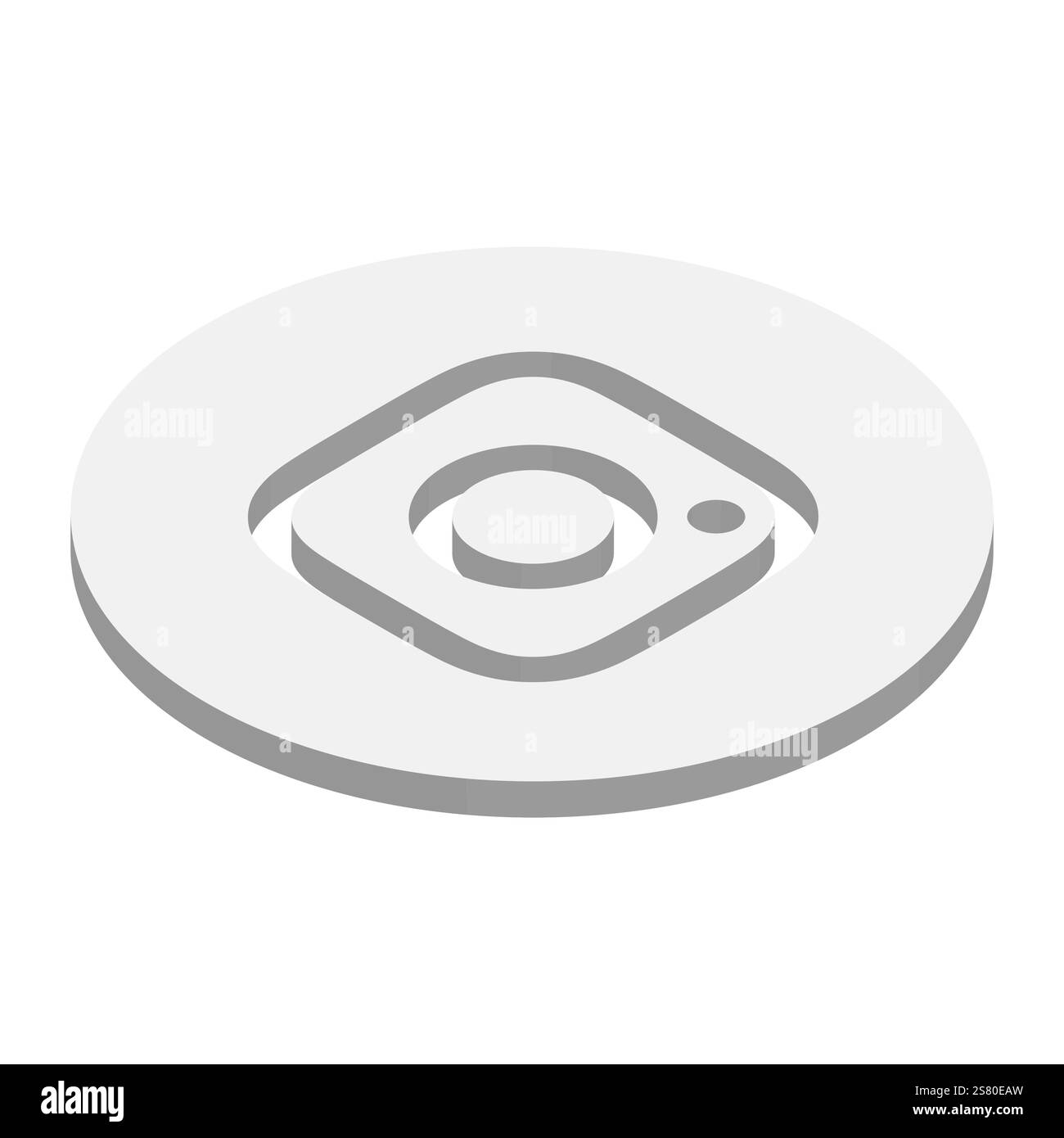 Instagram social media app icon. 3D isometric vector illustration Stock ...