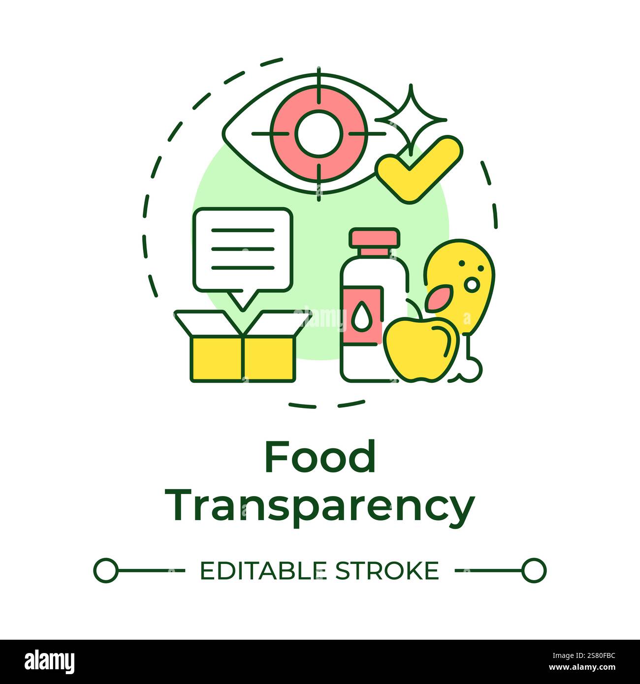 Food transparency multi color concept icon Stock Vector Image & Art - Alamy
