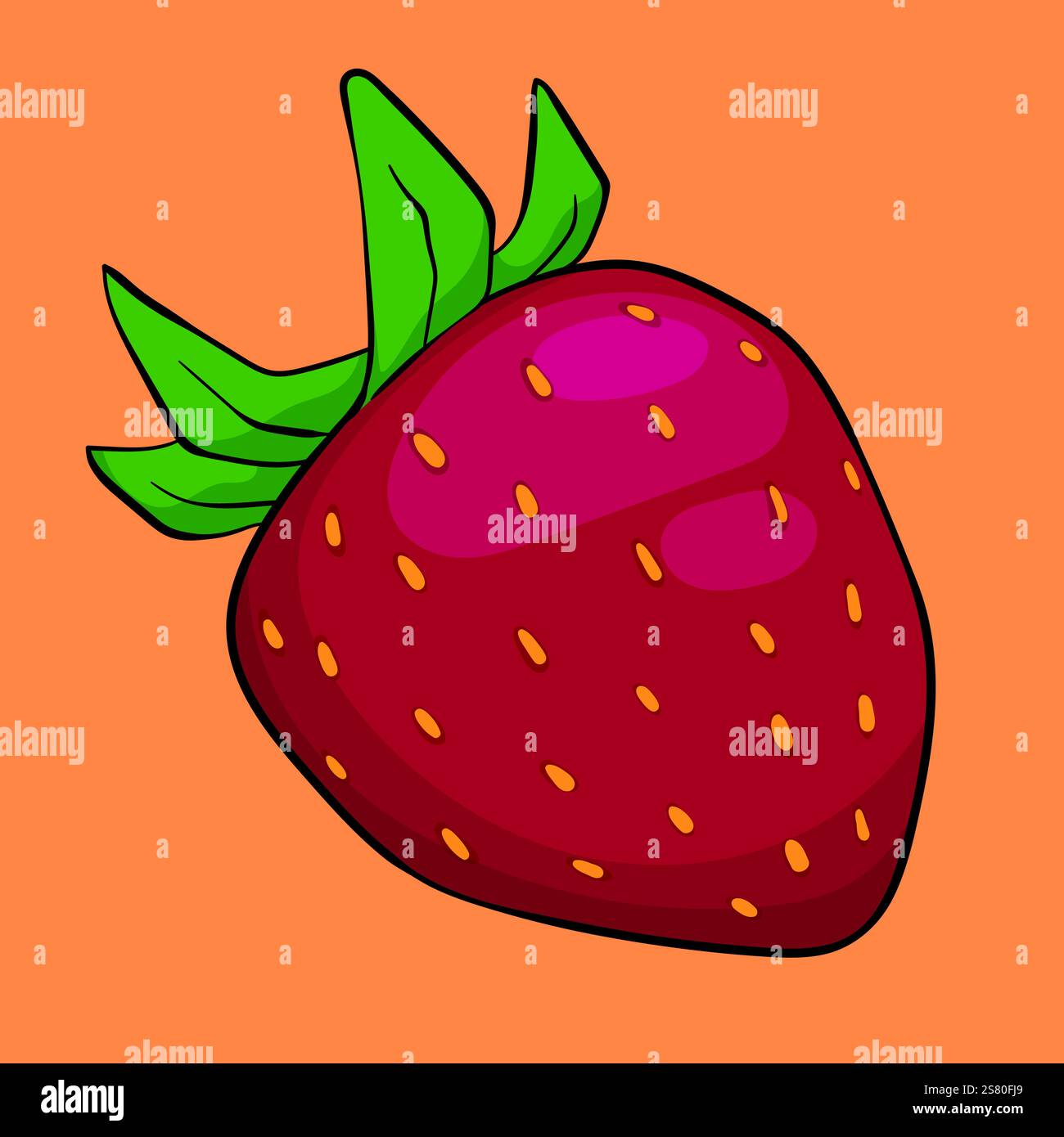 Strawberry Fruit Illustration. hand drawn strawberry fruit illustration ...