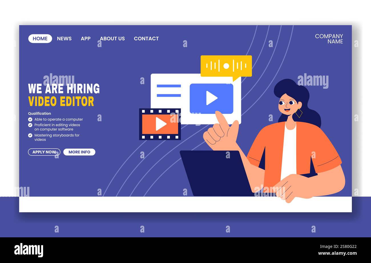 Vector Illustration of Video Editing Software Templates for Social ...