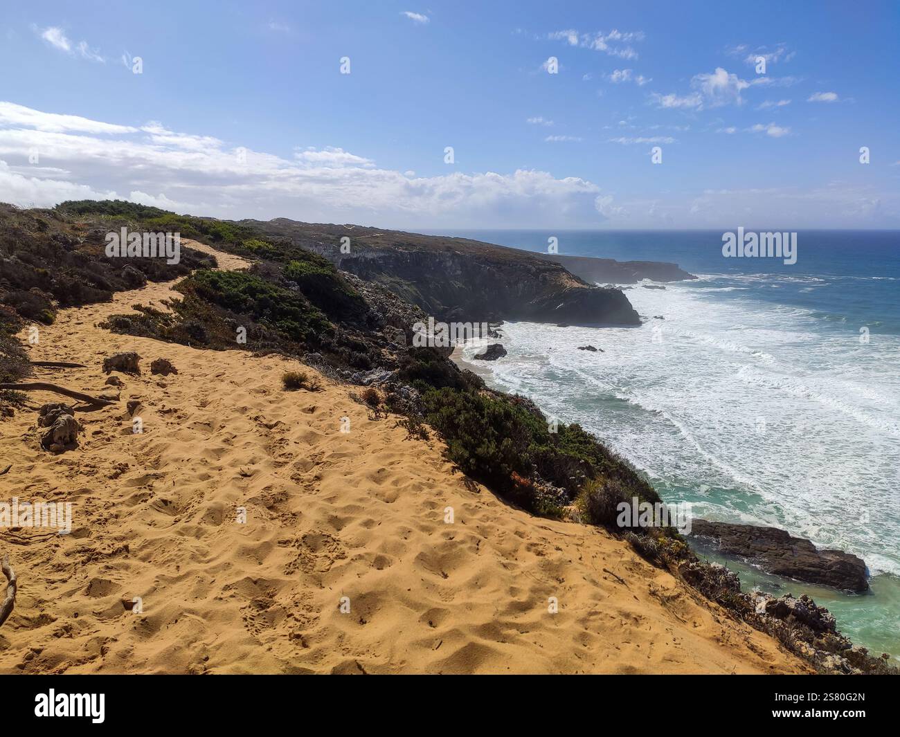 Scenic view from Rota Vicentina trail,Portugal Stock Photo - Alamy
